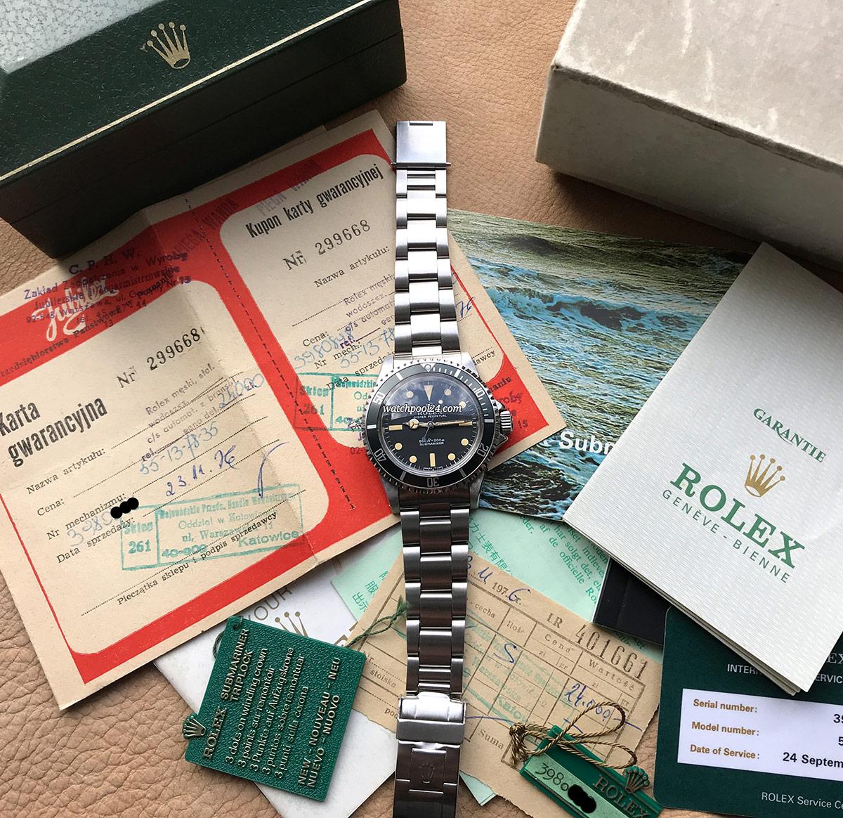 Vintage Rolex Submariner 5513 Ultra Full Set sold on watchPool24