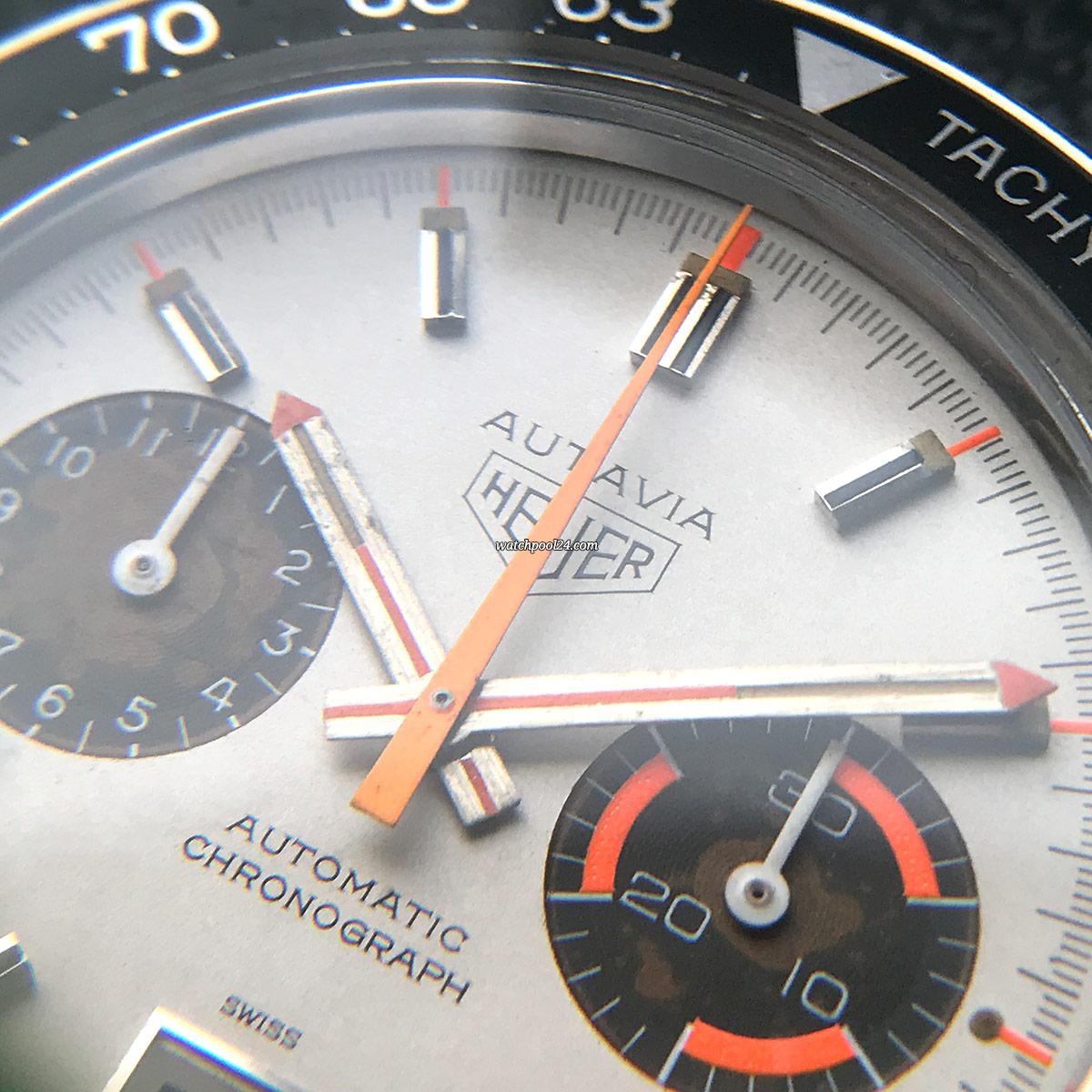 Vintage Heuer Autavia 1163 White Orange Boy sold on watchPool24