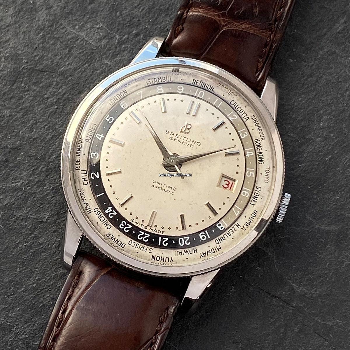 Vintage Breitling Unitime World Timer 1-260 Timezone Ring verkauft auf ...