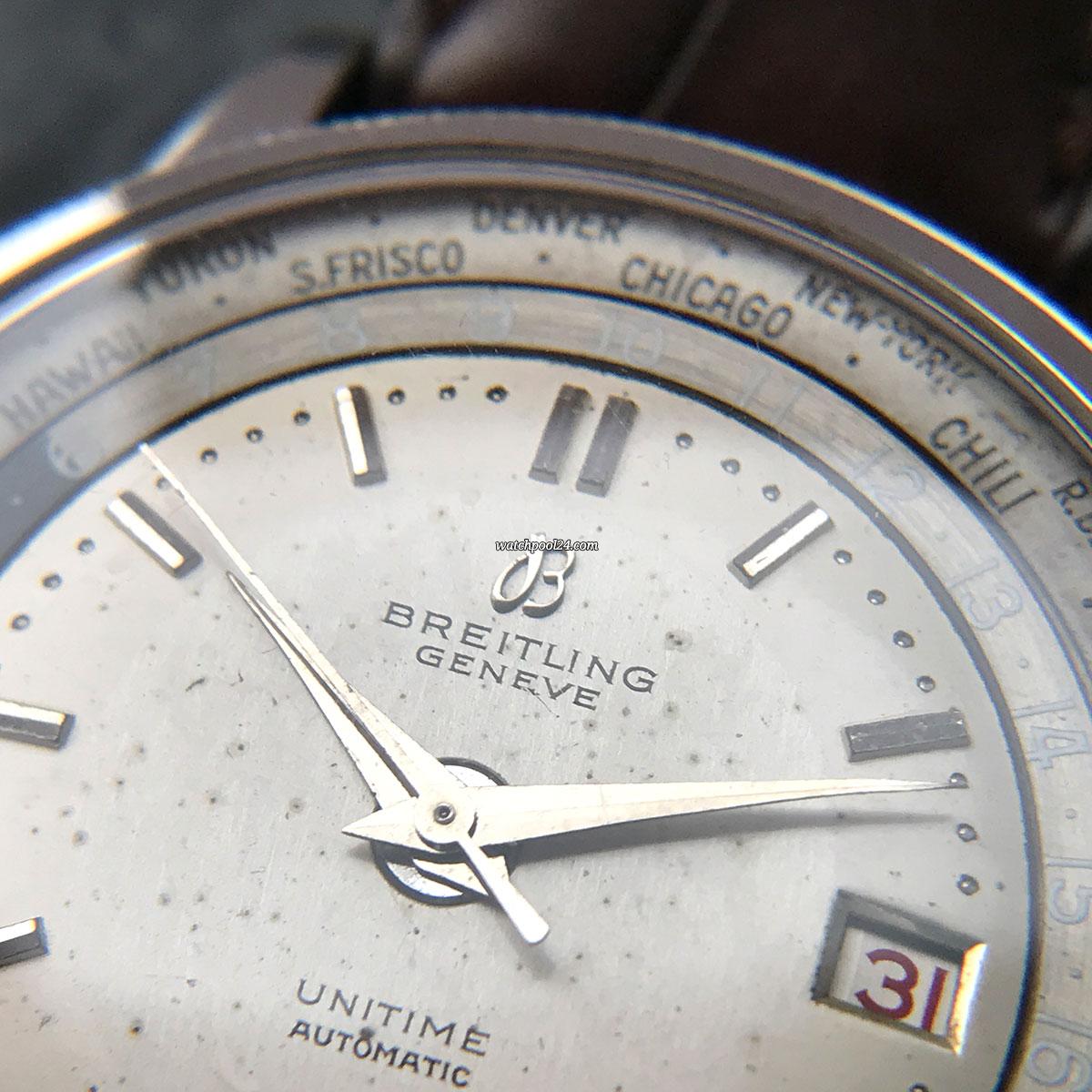 Vintage Breitling Unitime World Timer 1-260 Timezone Ring verkauft auf ...