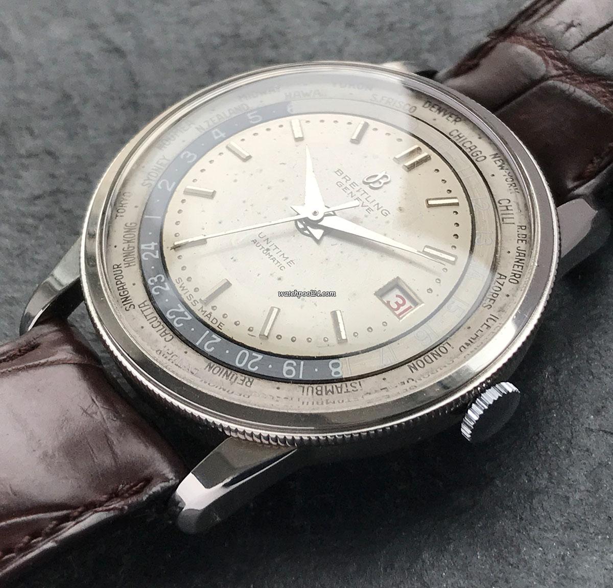 Vintage Breitling Unitime World Timer 1-260 Timezone Ring verkauft auf ...
