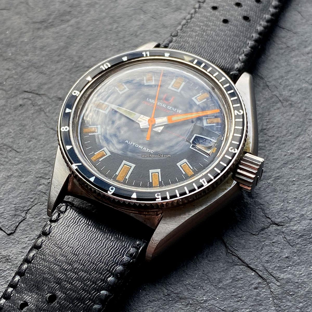 Vintage Universal Genève Polerouter Sub 869120/02 Black Bezel sold on ...