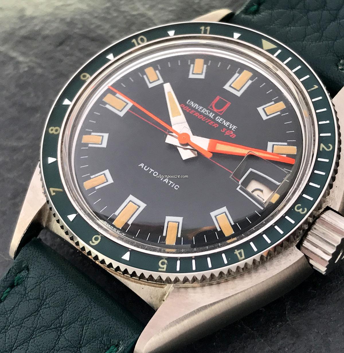 Vintage Universal Genève Polerouter Sub 869120/02 Green Bezel sold on ...
