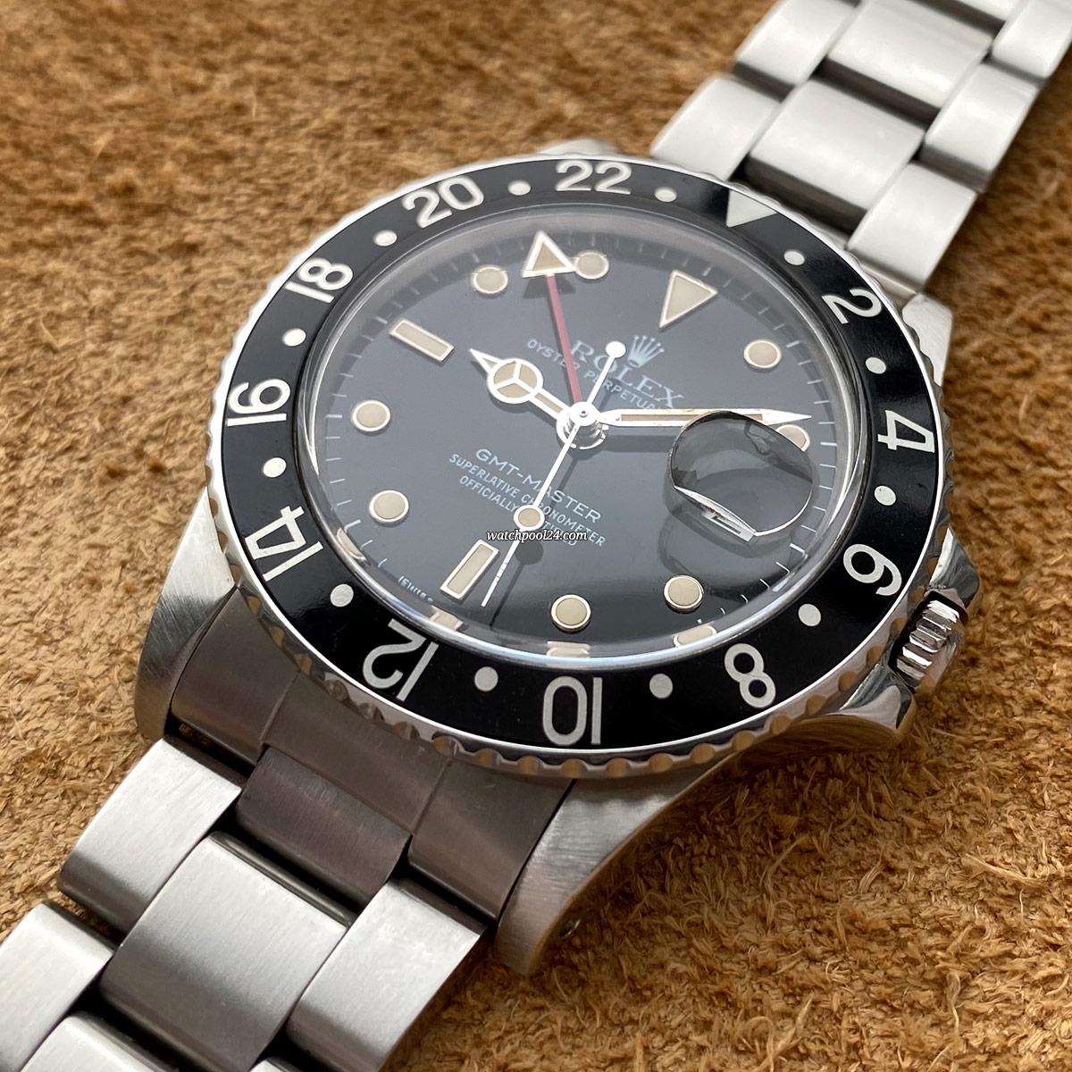 Vintage Rolex GMT Master 16750 Full Set Two Bezels sold on watchPool24