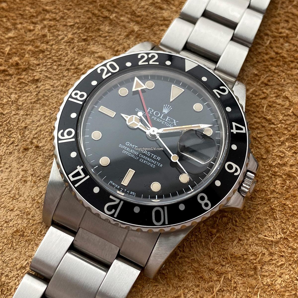Vintage Rolex GMT Master 16750 Full Set Two Bezels sold on watchPool24