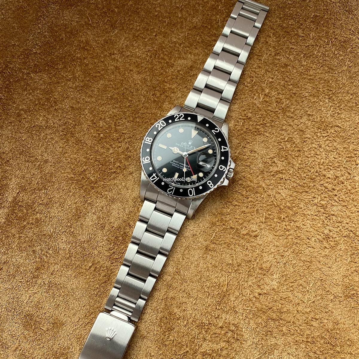 Vintage Rolex GMT Master 16750 Full Set Two Bezels sold on watchPool24