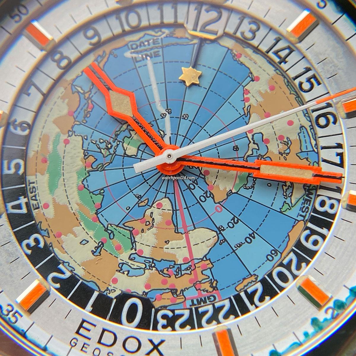 Vintage Edox Geoscope World-Timer - Box sold on watchPool24