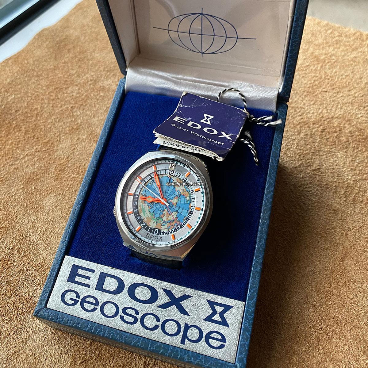 Vintage Edox Geoscope World-Timer - Box sold on watchPool24