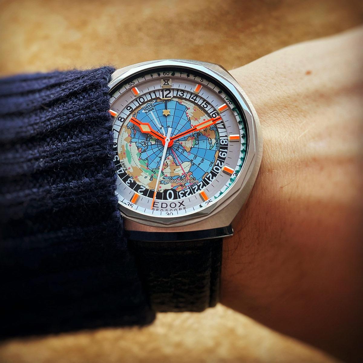 Vintage Edox Geoscope World-Timer - Box sold on watchPool24