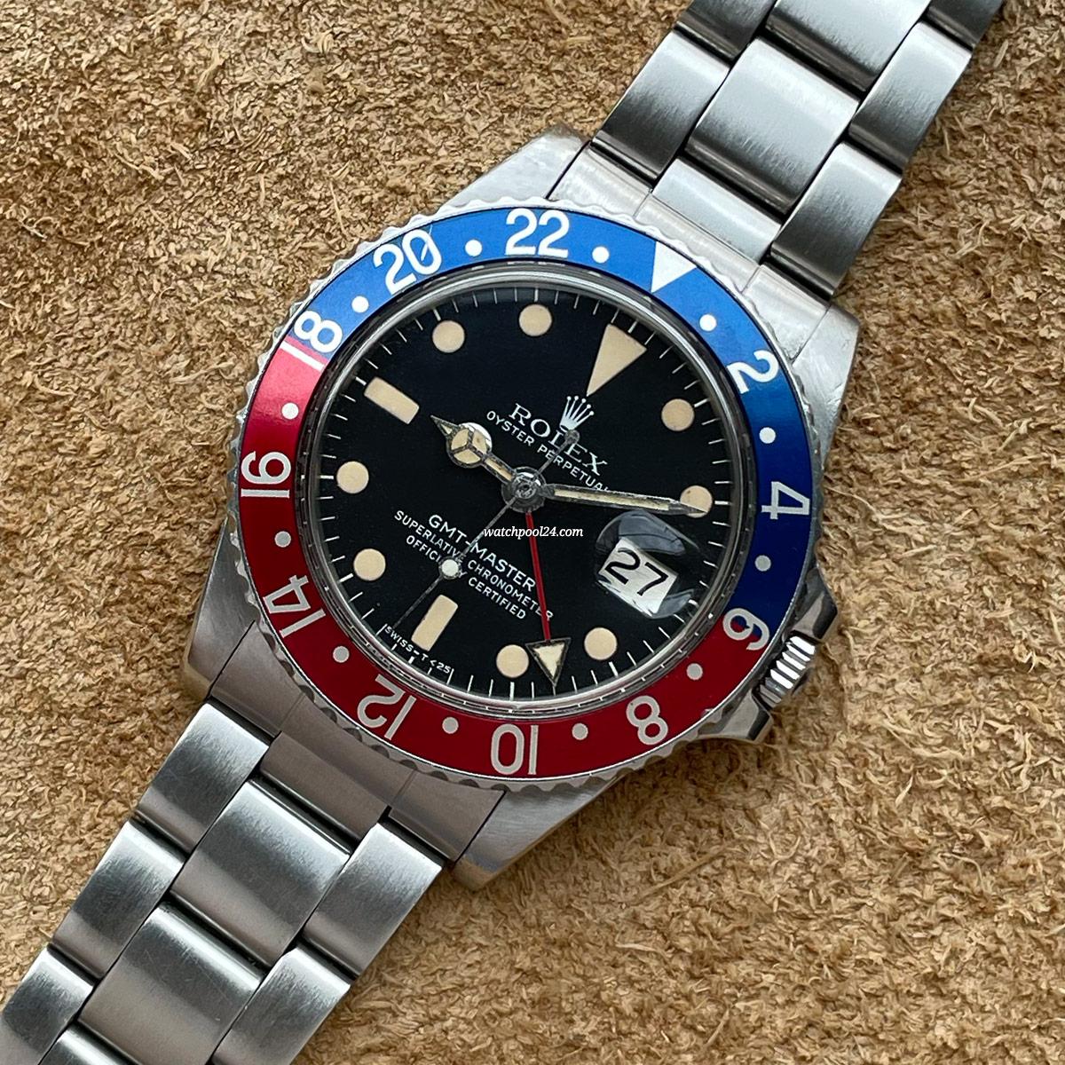 Vintage Rolex GMT Master 1675 Pepsi sold on watchPool24