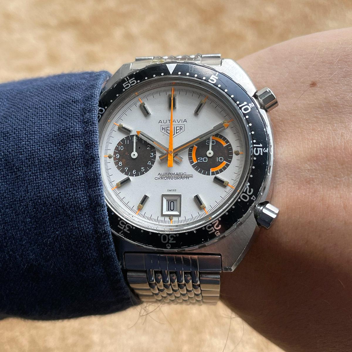 Vintage Heuer Autavia 1163 - White Orange Boy sold on watchPool24