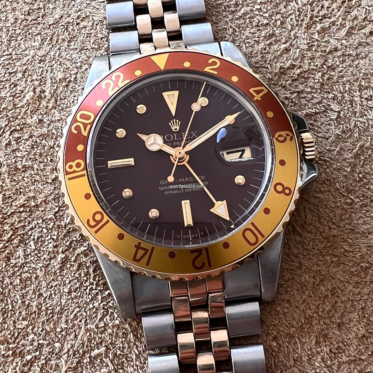 Vintage Rolex GMT Master 1675/3 Root Beer - Papers sold on watchPool24