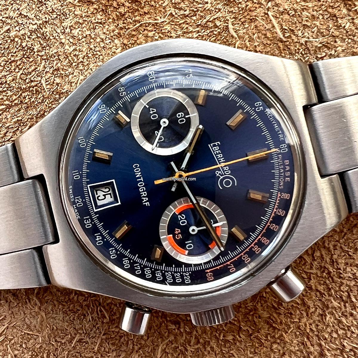 Vintage Eberhard Contograf 31506/351 Blue Dial sold on watchPool24