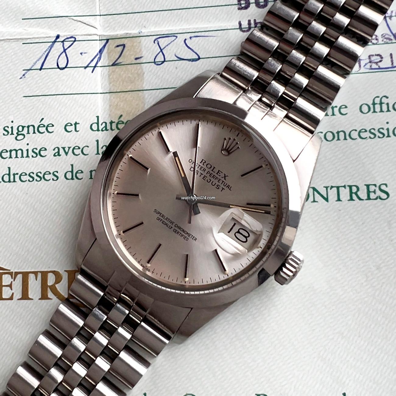 Vintage Rolex Datejust 16000 Full Set sold on watchPool24