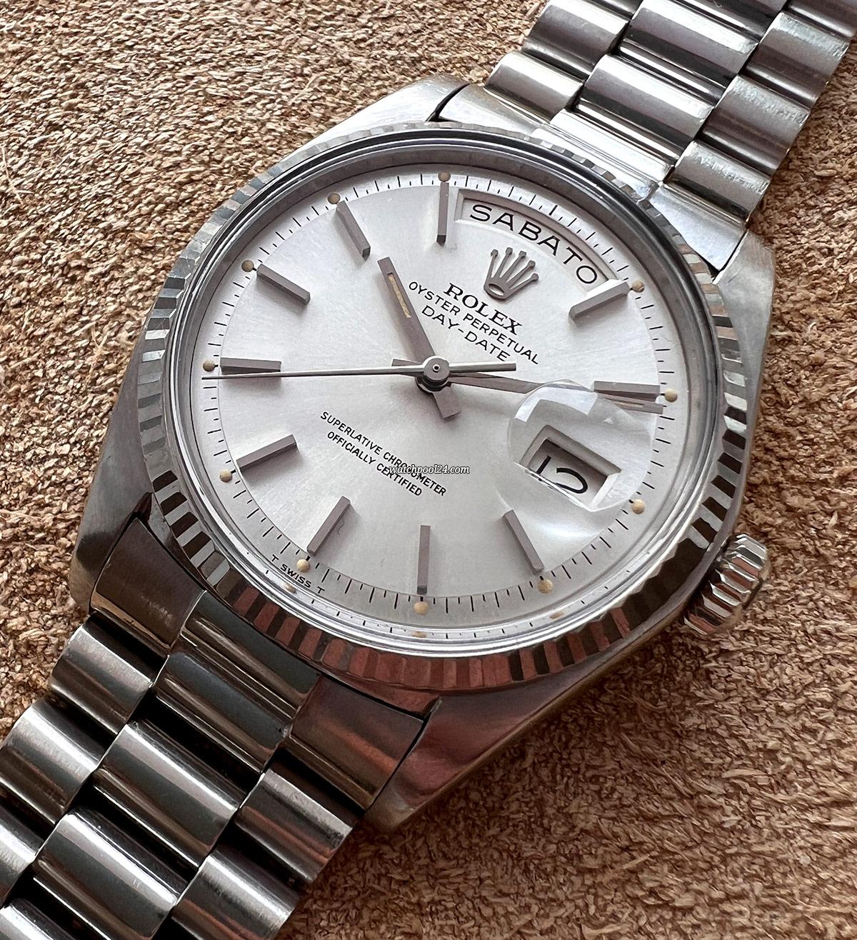 Vintage Rolex Day-Date 1803 White Gold sold on watchPool24