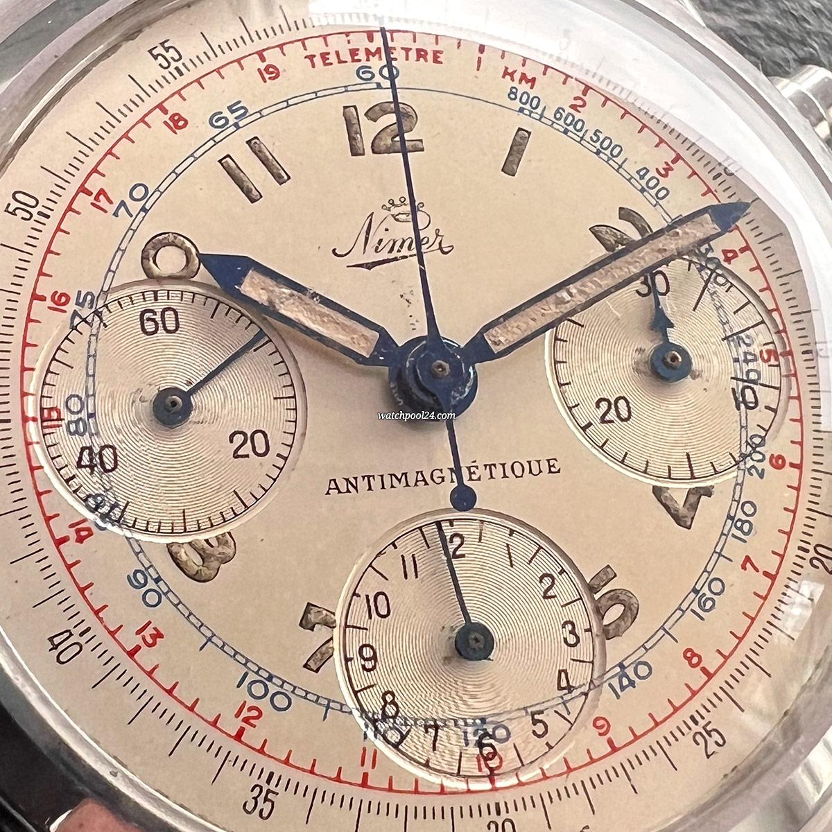 Vintage Nimer Chronograph 2705 Valjoux 71 Spillman Case 38mm for sale