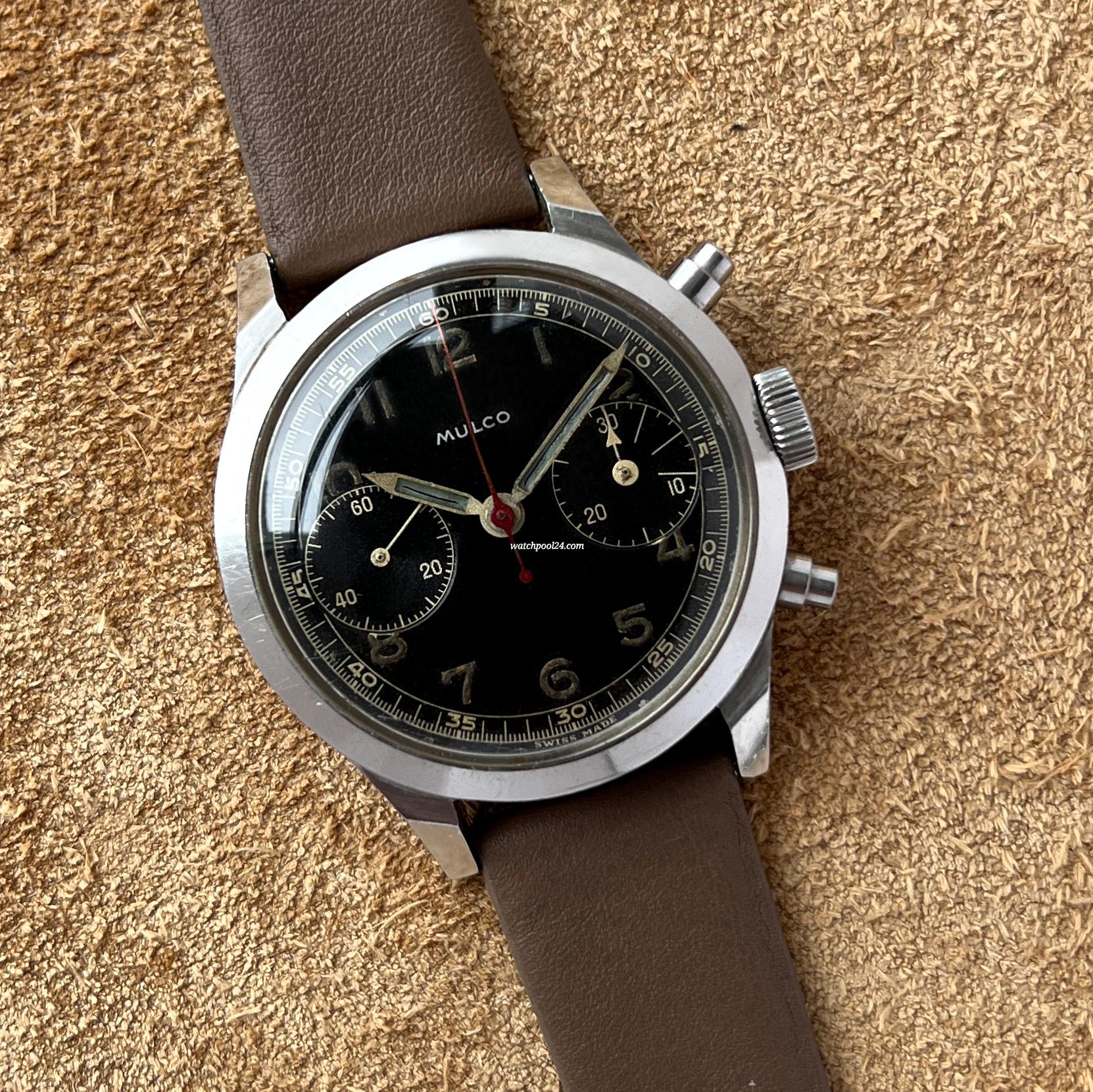Vintage Mulco Military Chrono 2501 38mm - Valjoux 22 sold on watchPool24