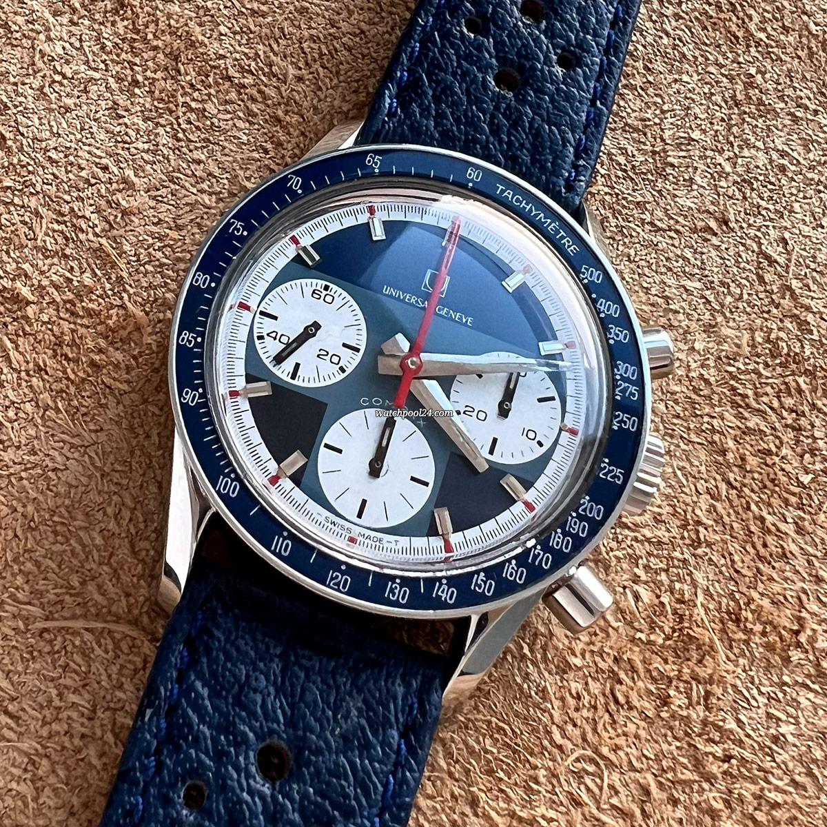 Vintage Universal Genève Compax 885108 Blue Exotic Nina sold on watchPool24