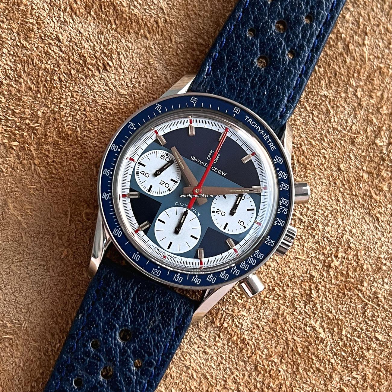 Vintage Universal Genève Compax 885108 Blue Exotic Nina sold on watchPool24