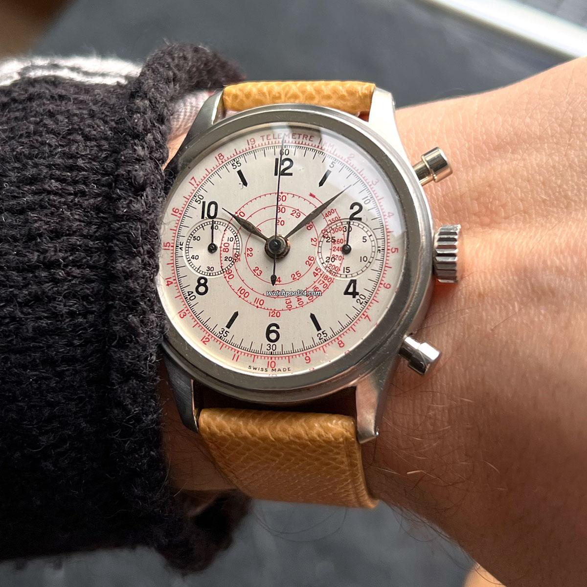 Vintage Valjoux Flieger Chronograph Caliber 22 - 38mm for sale