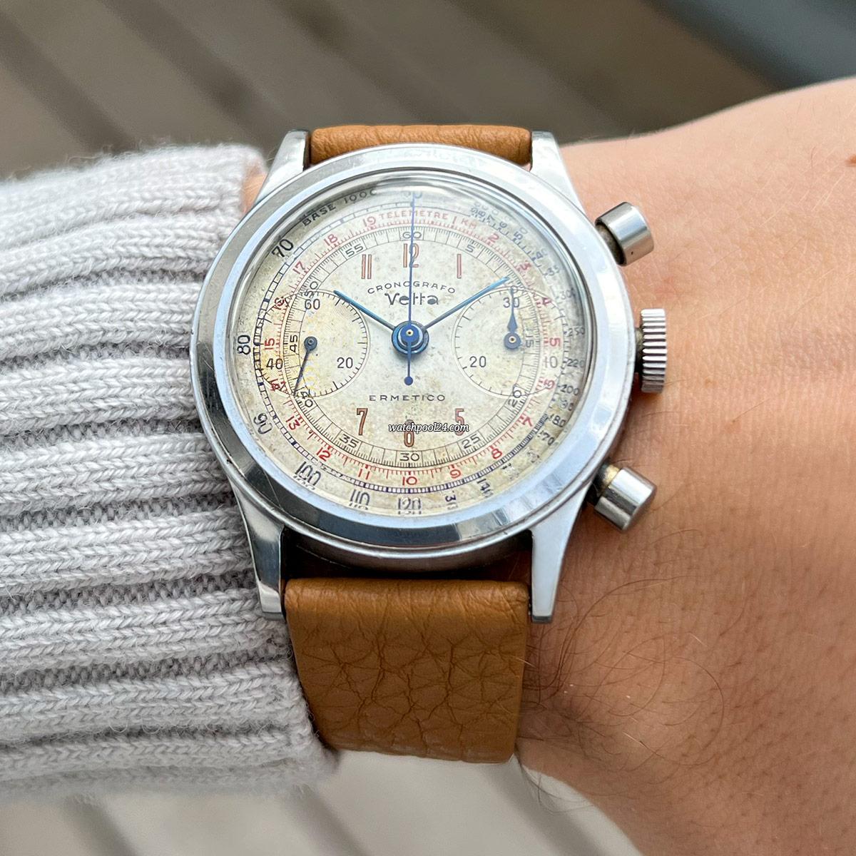 Vintage Vetta Ermetico Chronograph 5347 Valjoux 22 sold on watchPool24