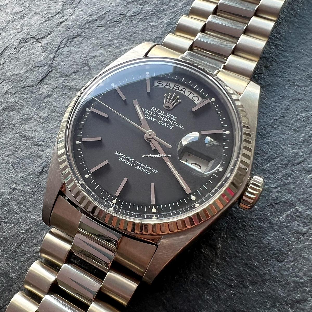 Vintage Rolex Day-Date 1803 Black Dial Full Set sold on watchPool24