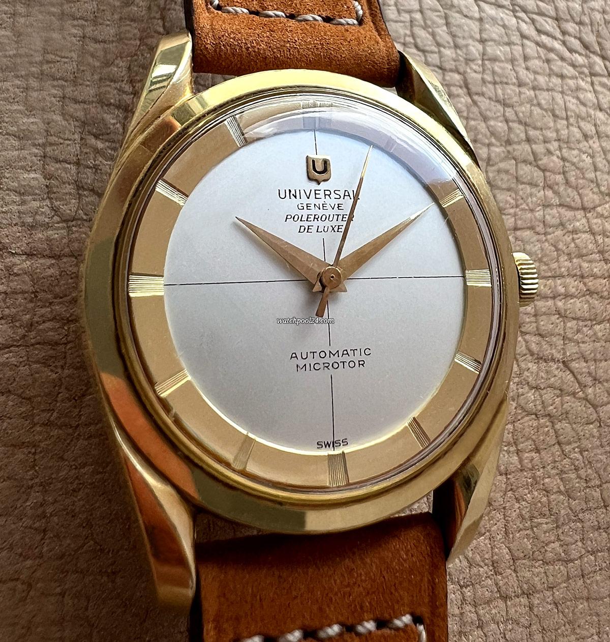Vintage Universal Genève Polerouter De Luxe 10357-2 Unpolished verkauft ...