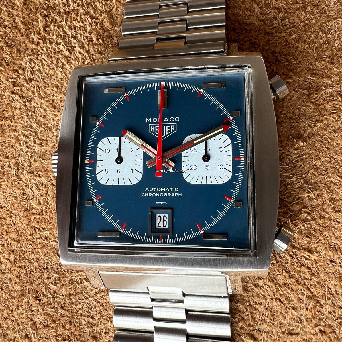 Vintage Heuer Monaco 1133B Steve McQueen Monaco sold on watchPool24