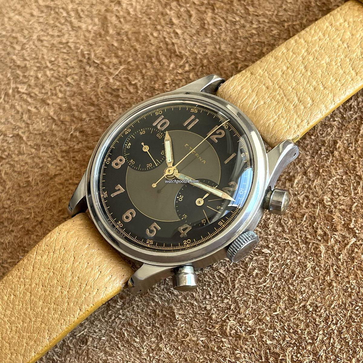 Vintage Eterna Chronograph 5347 Two-Tone Dial for sale