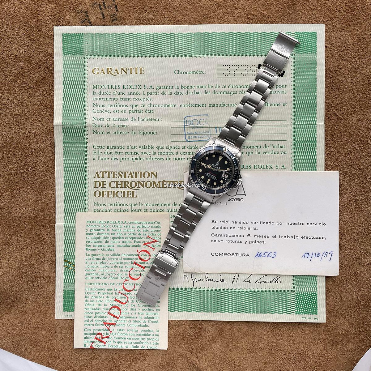 Vintage Rolex Submariner 1680 Red - Box and Papers sold on watchPool24