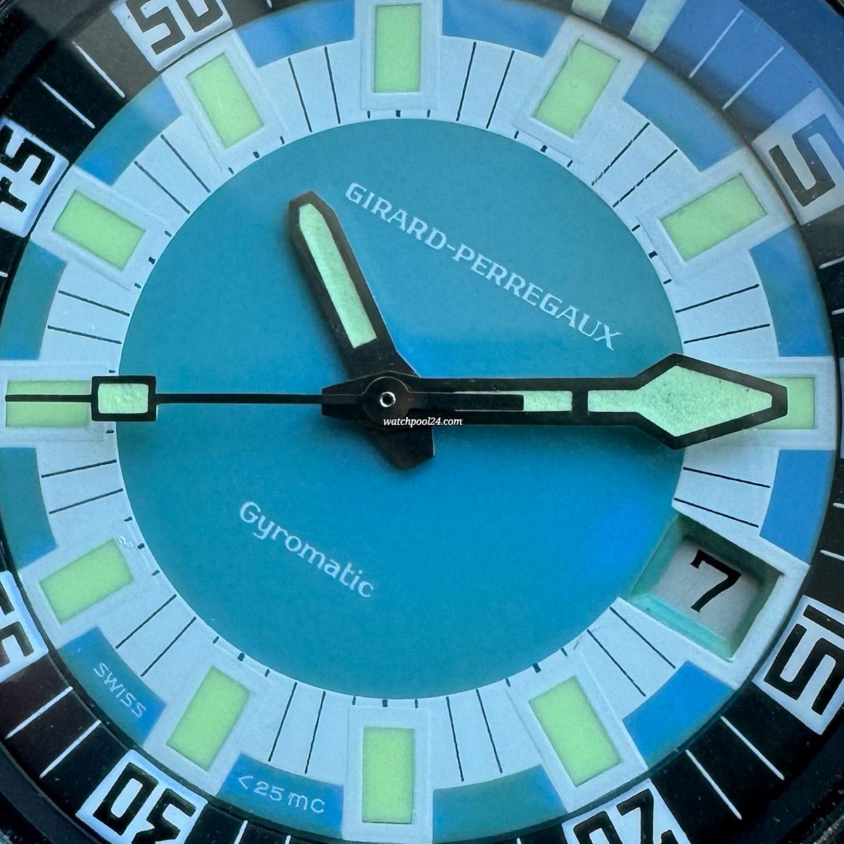 Vintage Girard Perregaux Deep Diver 9108 Turquoise Dial sold on watchPool24