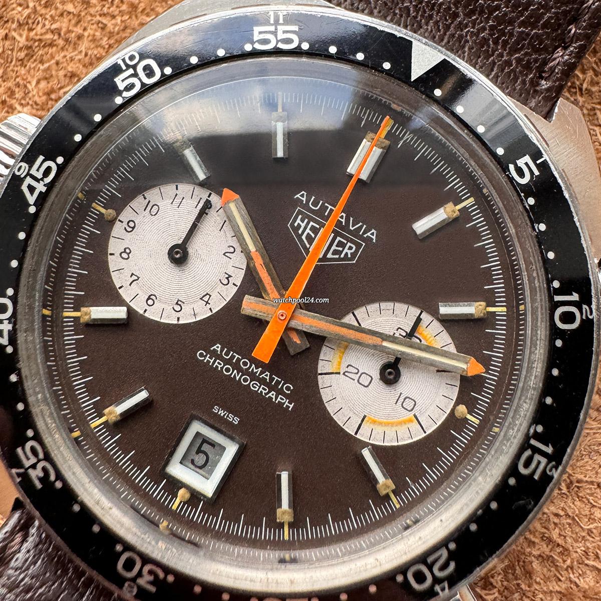 Vintage Heuer Autavia 1163 Orange Boy - Tropical sold on watchPool24
