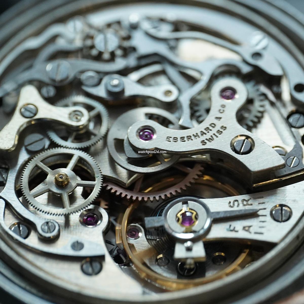 Vintage Eberhard 1950s Chronograph 1357 Three Registers for sale