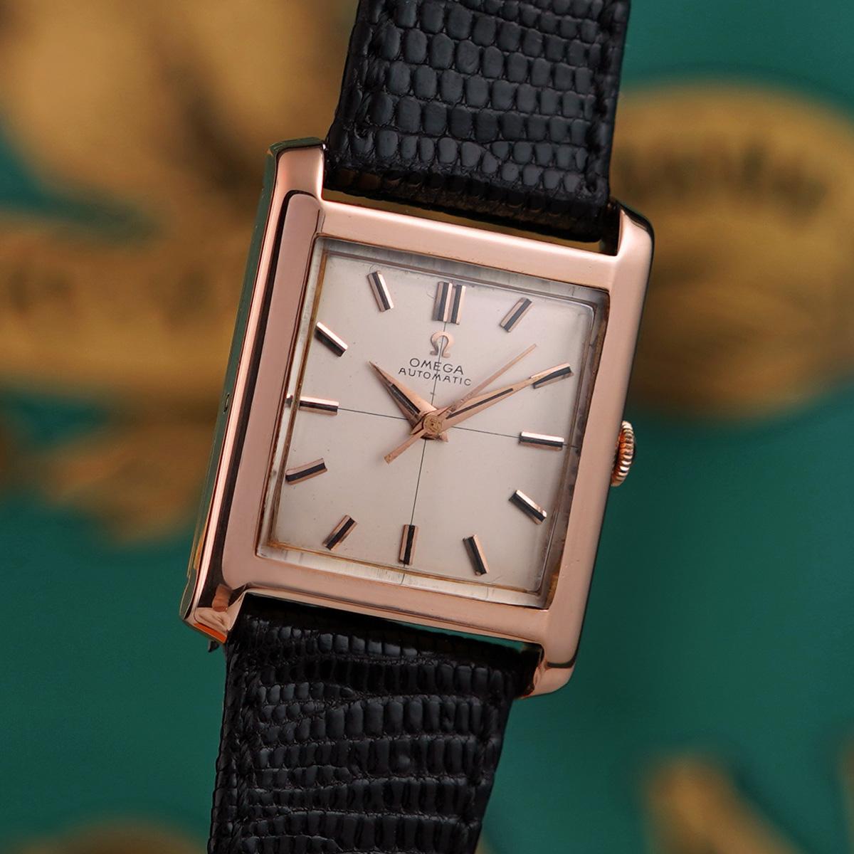 Vintage Omega Tank Automatic Rose Gold for sale