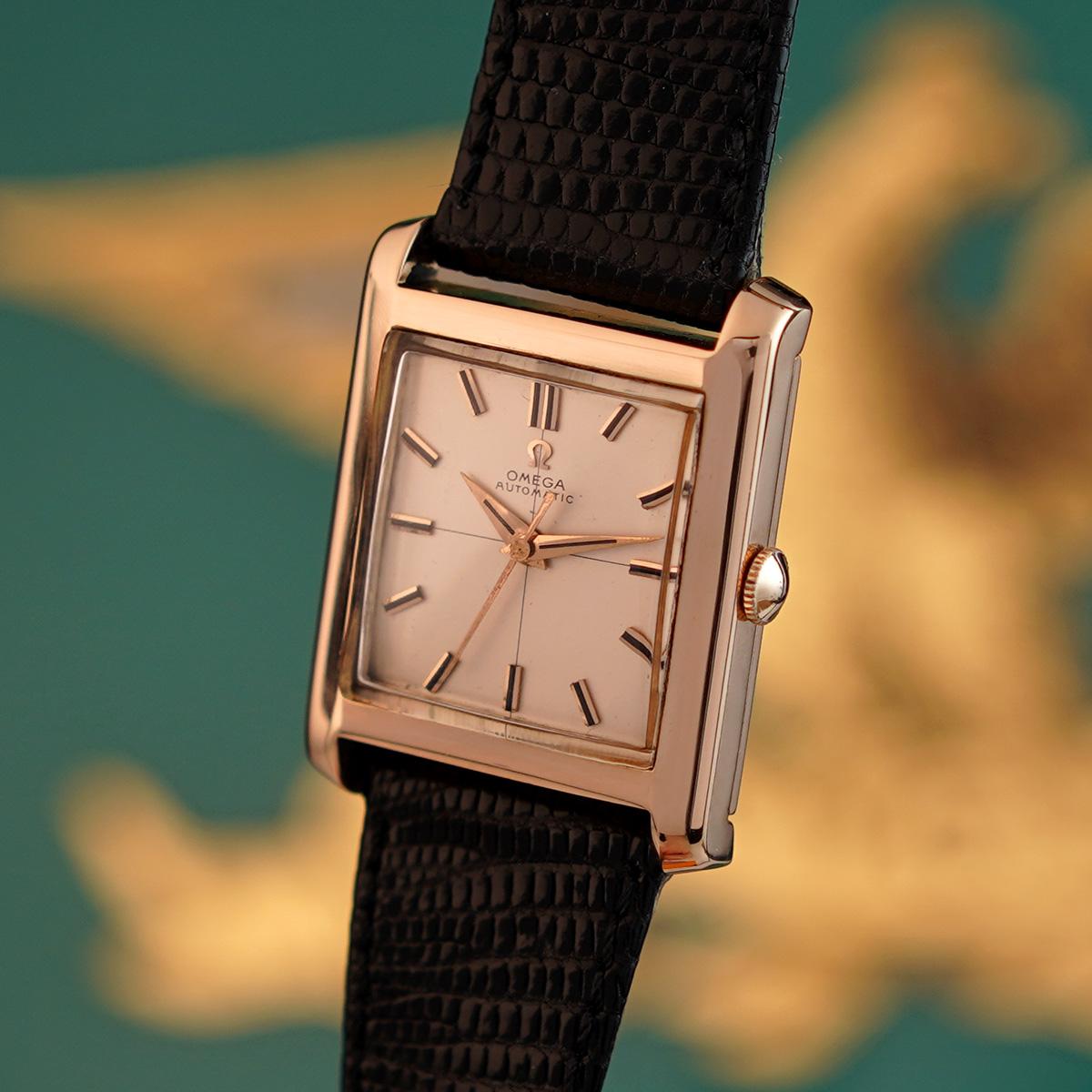 Vintage Omega Tank Automatic Rose Gold for sale