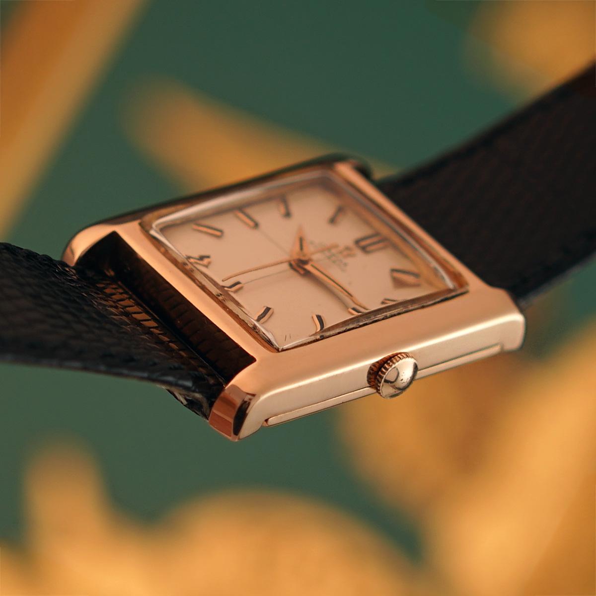 Vintage Omega Tank Automatic Rose Gold for sale