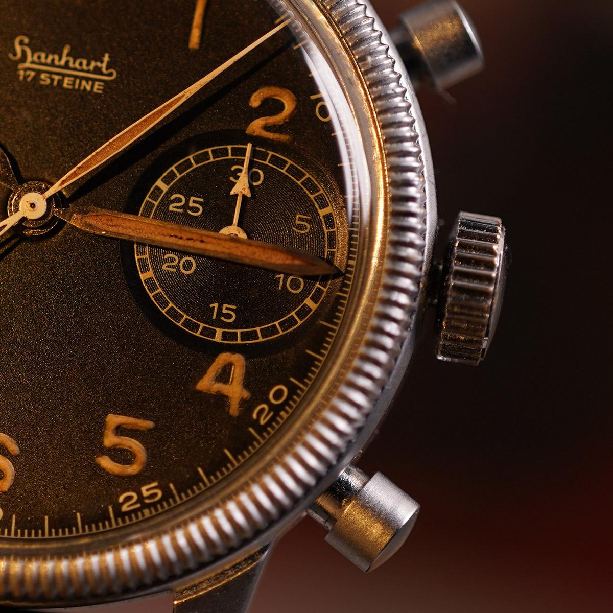 Vintage Hanhart Flyback Chrono 417 Bundeswehr sold on watchPool24