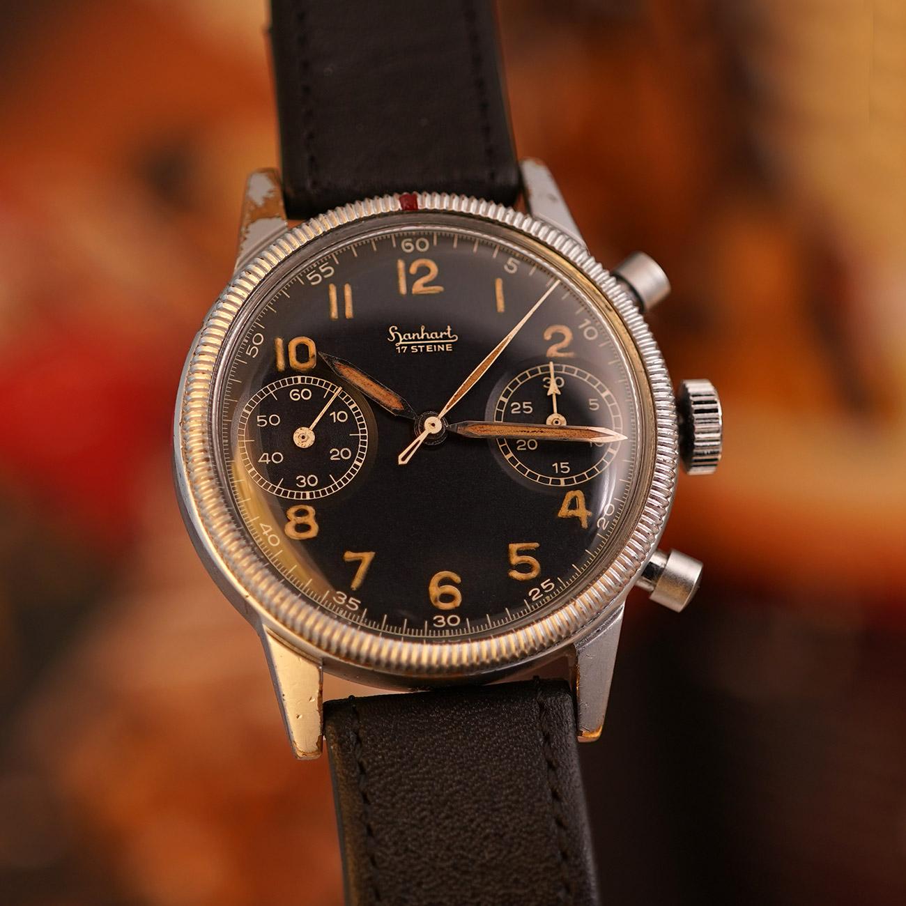 Vintage Hanhart Flyback Chrono 417 Bundeswehr sold on watchPool24