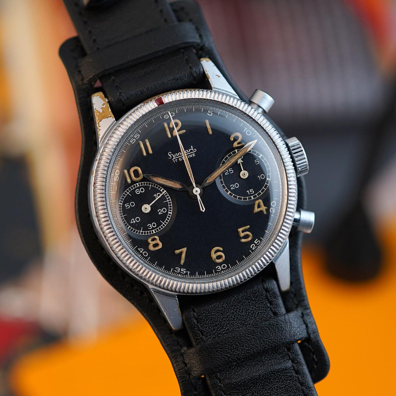 Vintage Hanhart Flyback Chrono 417 Bundeswehr sold on watchPool24