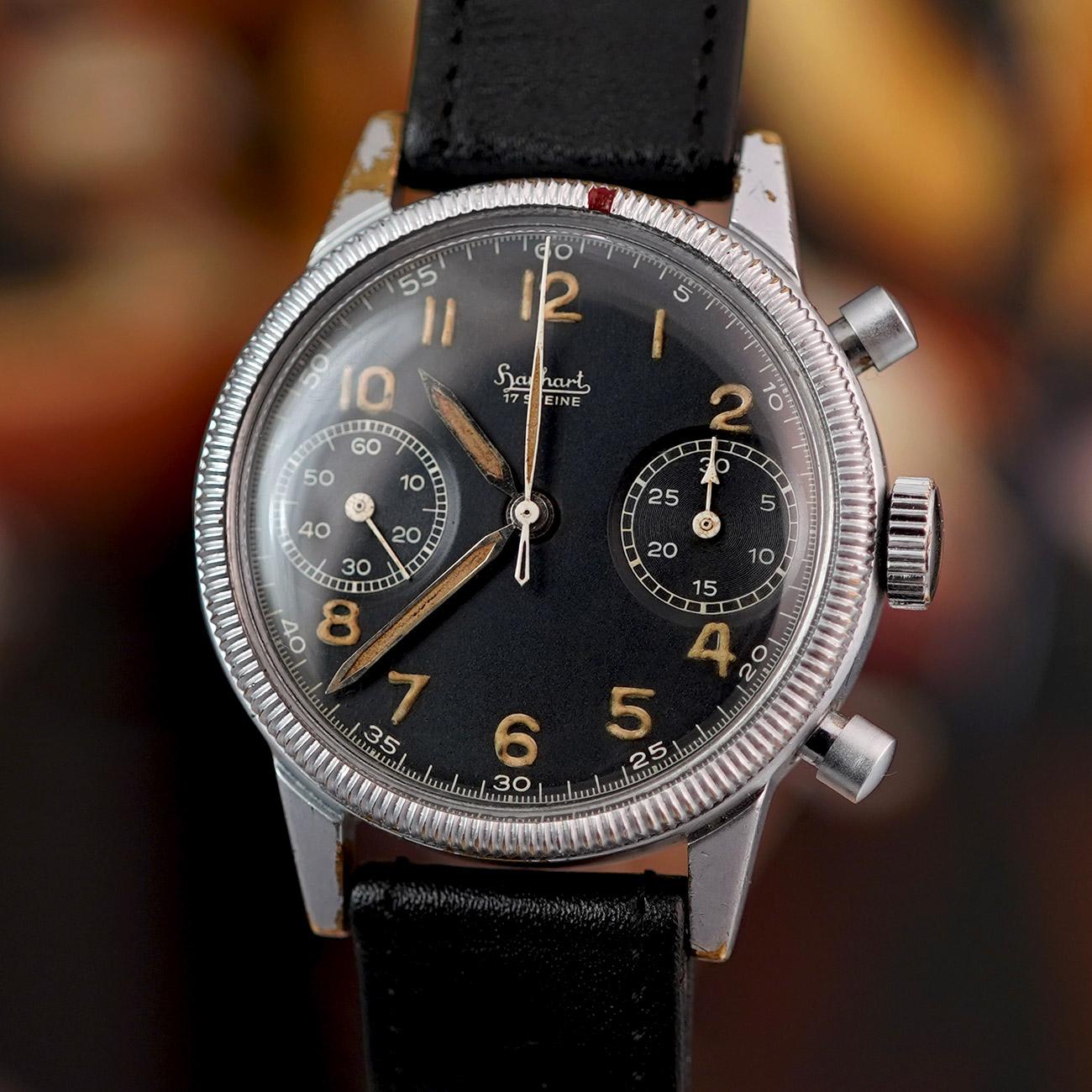Vintage Hanhart Flyback Chrono 417 Bundeswehr sold on watchPool24
