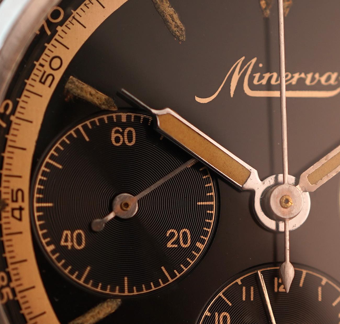 Vintage Minerva 1950s Chrono John Player Special Color for sale